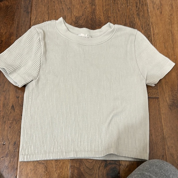 Forever 21 | Tops | Plain Beige Crop Top Ribbed | Poshmark